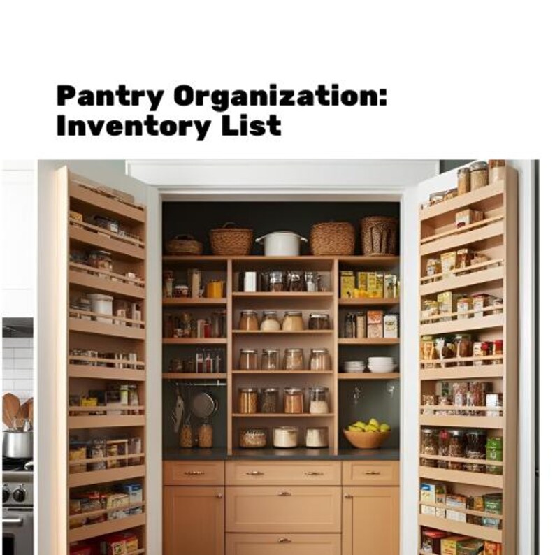 Pantry Inventory Tracker Printable | Kitchen Organization Planner ...