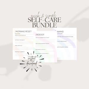Printable Self-care Bundle for Moms – 5-minute Morning Reset, Weekly ...