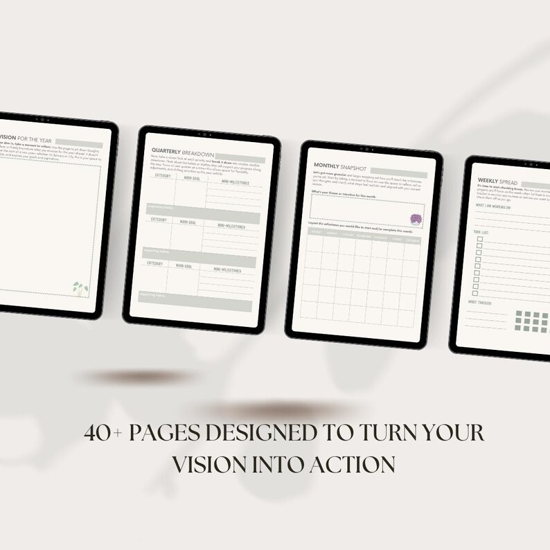 Printable Whole Self Planner: Goal Setting & Habit Tracker (PDF ...