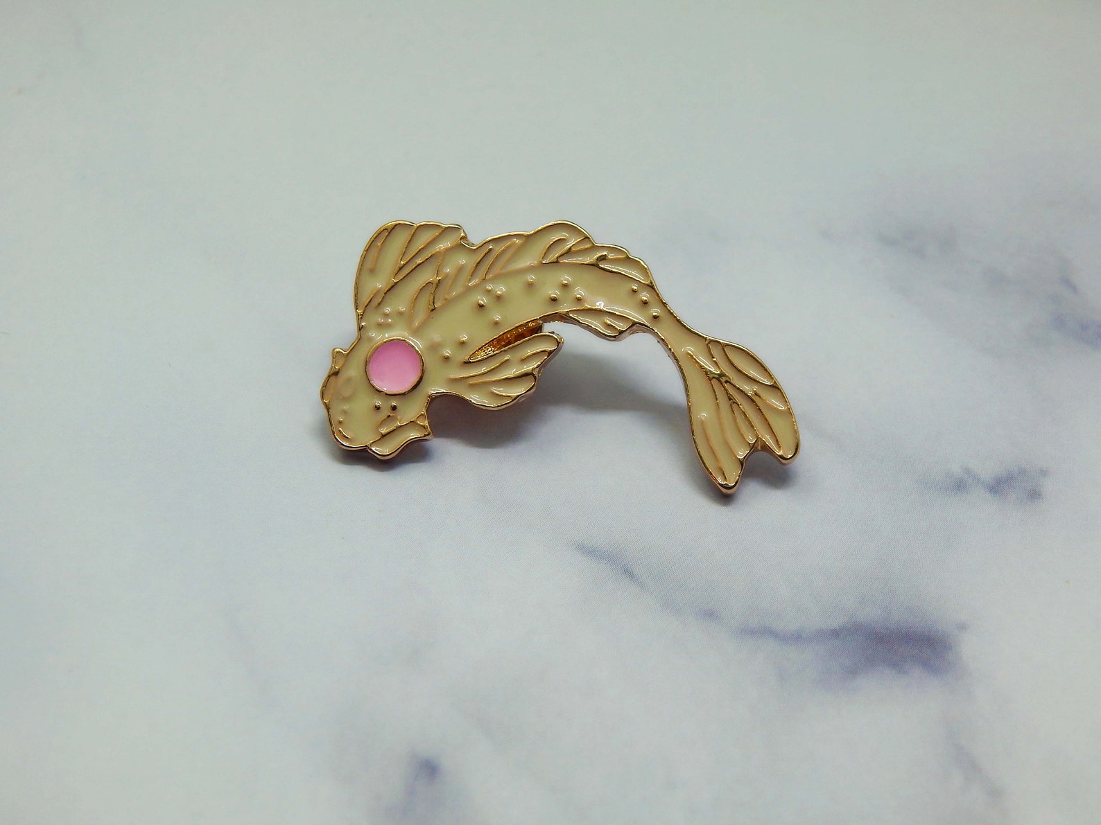 Koi Fish Metal Pin Buttons - Etsy