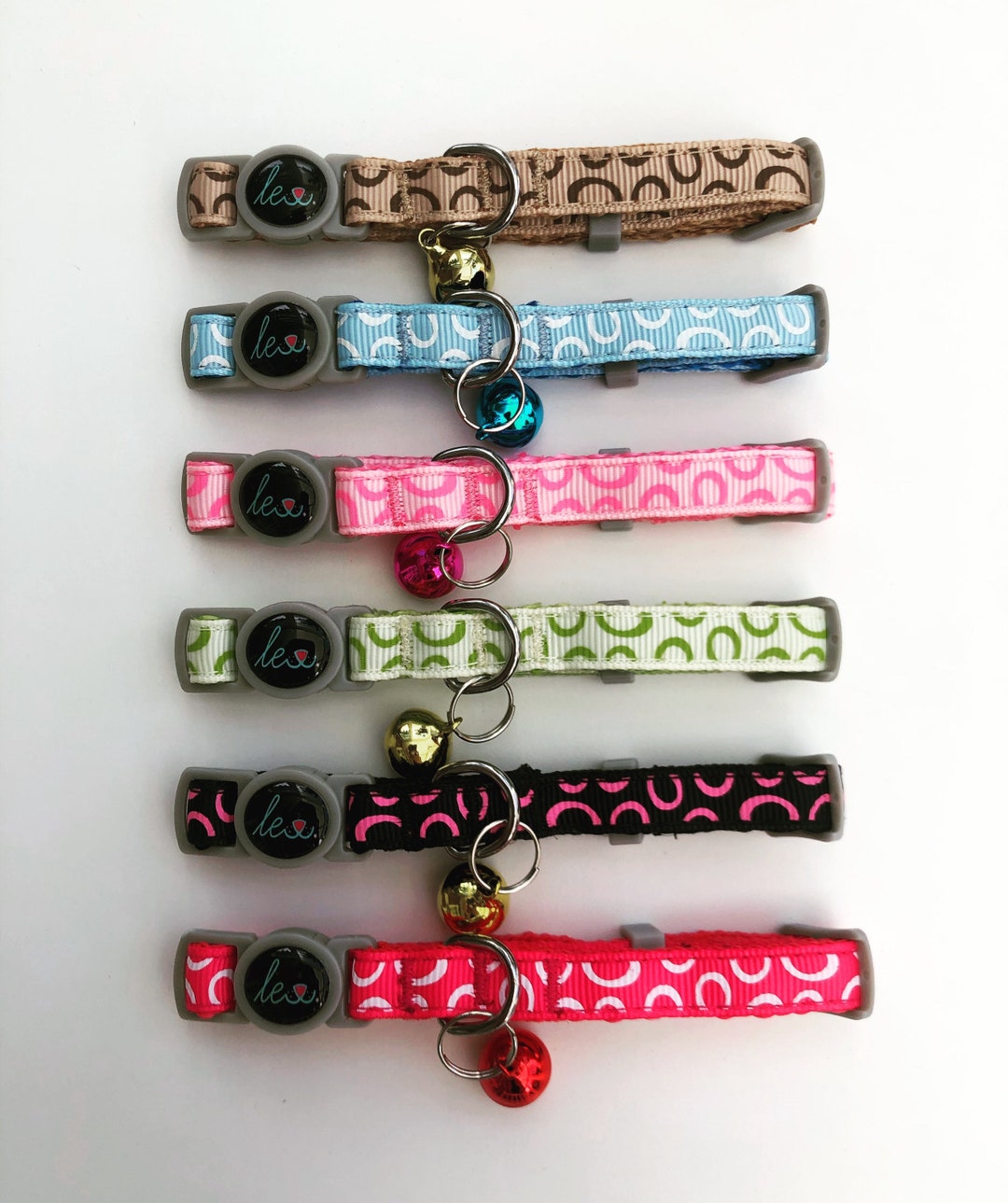 Circle Pattern Cat Collar With Safety Release - Leo Pet Accessories - Etsy