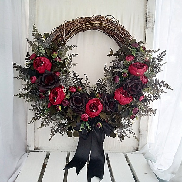 Gothic Door Wreath - Etsy