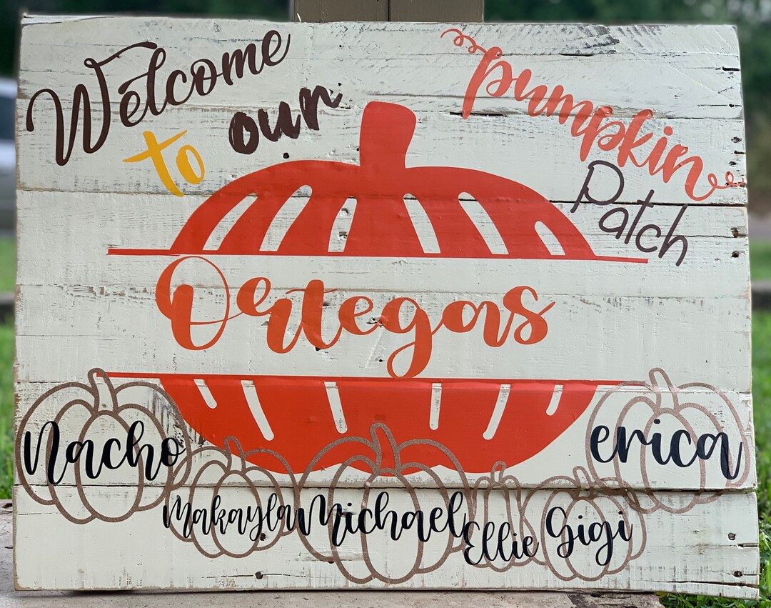 Personalized Pumpkin Patch Sign Welcome to Our Pumpkin Patch - Etsy