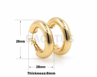 Fat Hoop Earrings - Etsy