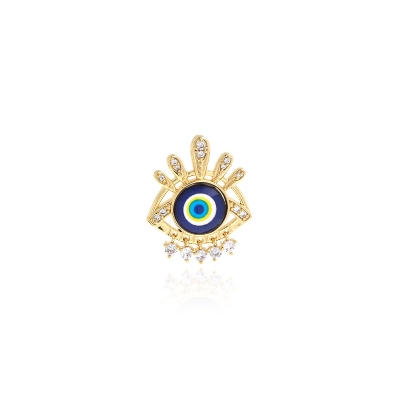 Demon Eye Necklace Eye Ornament Cubic Zirconia DIY Jewelry Making Greek ...