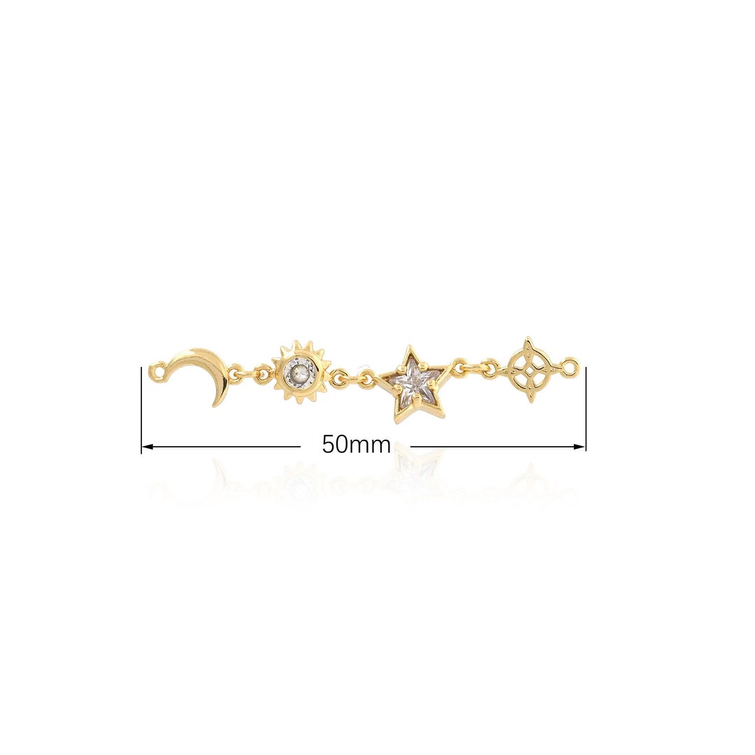 18K Gold Filled Star Connector,bar Lucky Connector,pentagram Connector ...