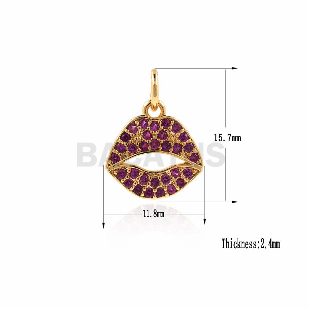 Lip Pendant, Kiss Necklace, Lip Pendant, Kiss Charm, Gift for Her 15 ...