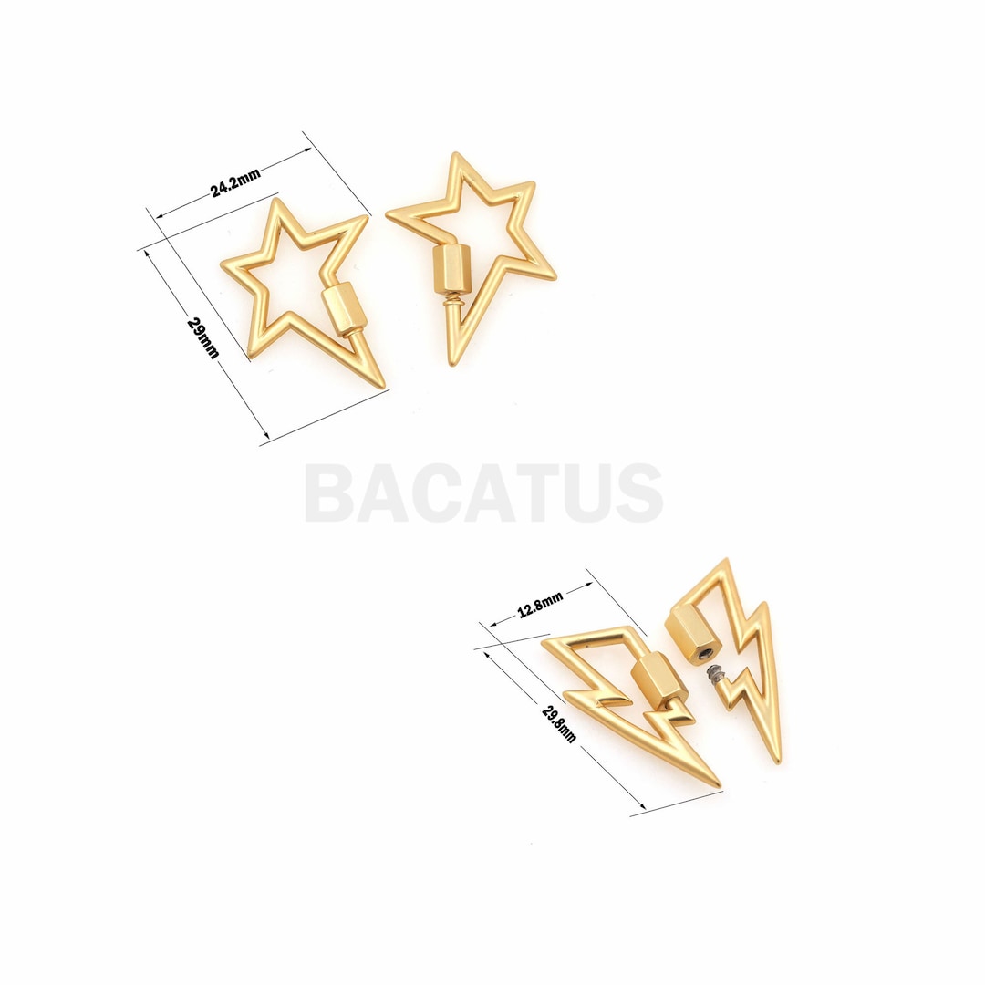 Star Clasp, Lightning Clasp, Jewelry Clasp, Necklace Clasp, Carabiner ...