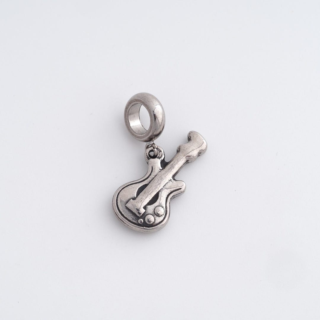 Stainless Steel Guitar Pendant,guitar Charms,guitar Charm Bracelet ...