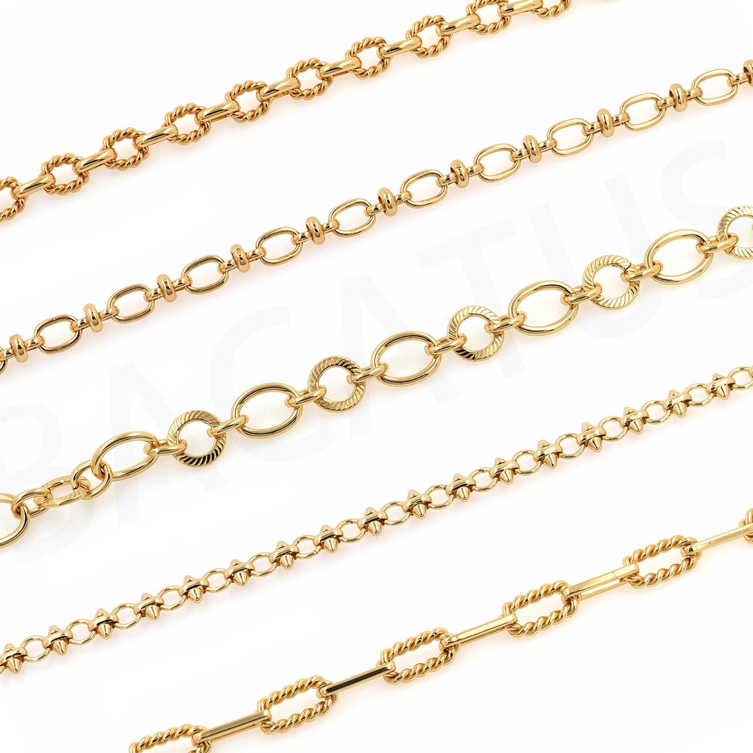 1 Meter DIY Welding Chain,discovery Chain,18k Gold Filled Welding Chain ...