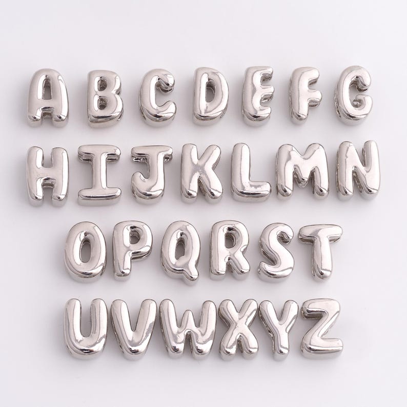 18K Gold Filled Initial Spacer Beads,gold Letter Beads, Alphabet Beads ...