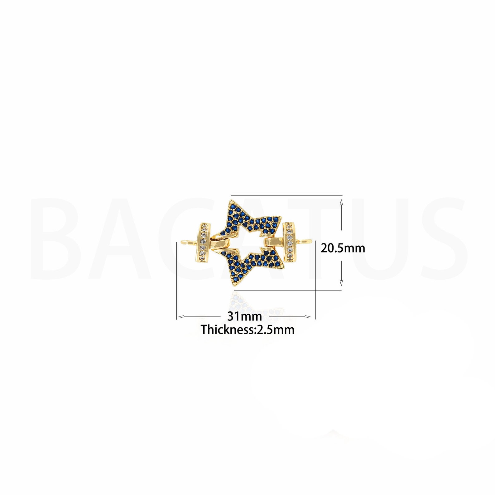 18K Gold Filled Star Connector,gold Dainty CZ Star Connector,star ...