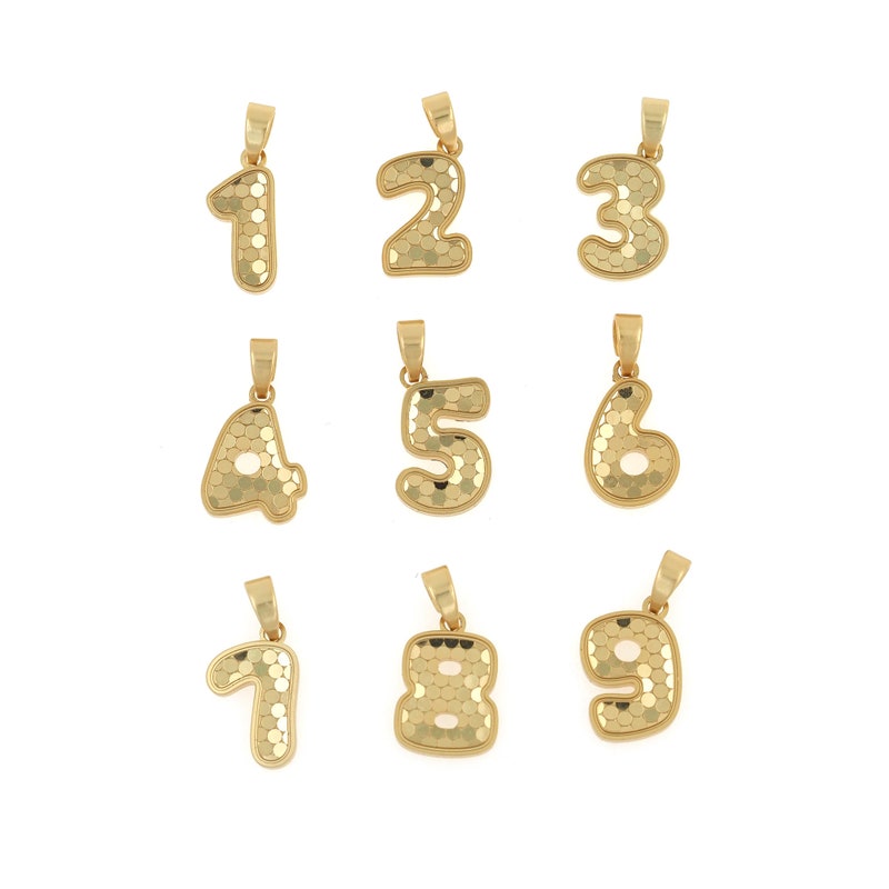 Number Charms - Etsy