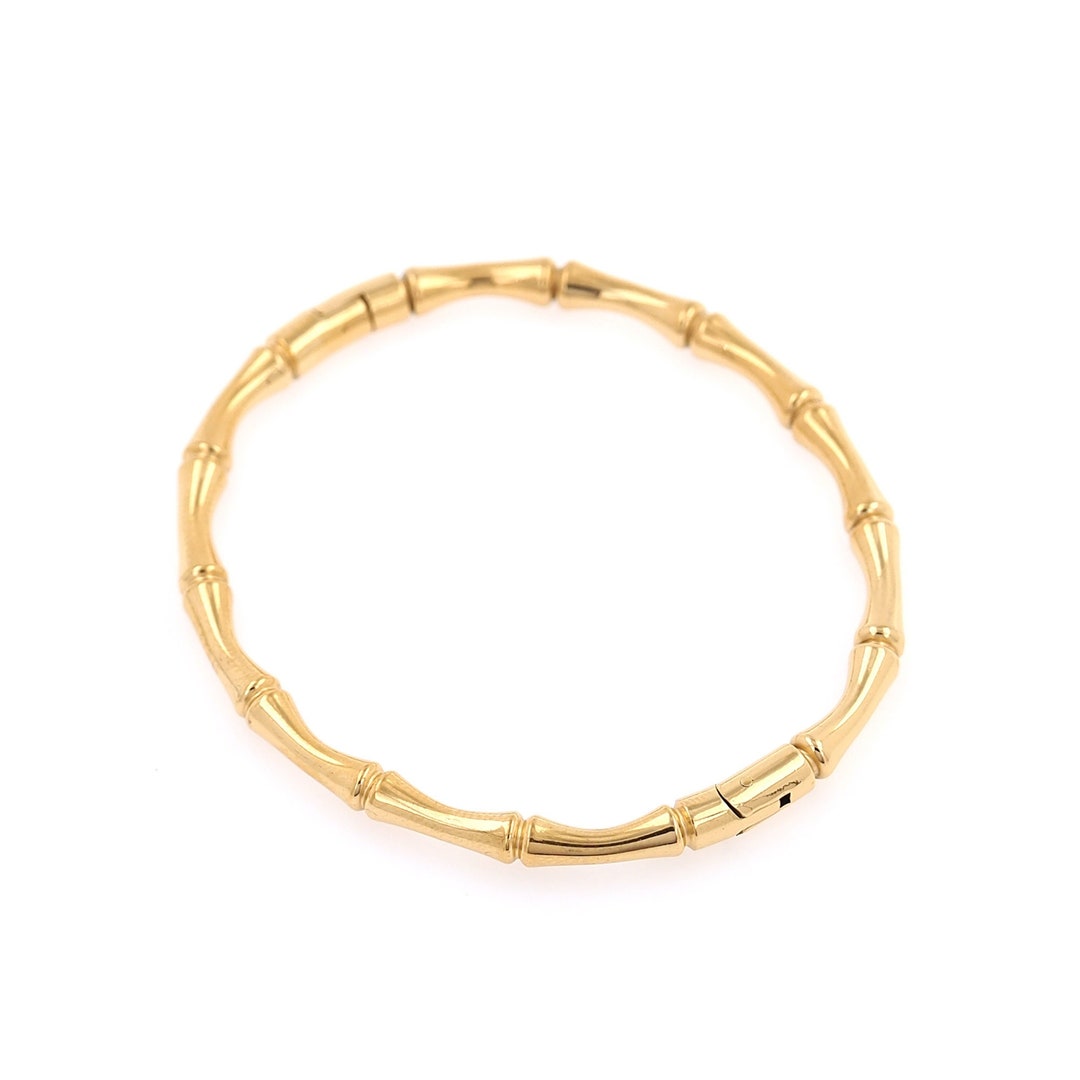 18k Gold Filled Bamboo Bangle,gold Dainty Open Bangle,simple Bangle,gift for Her - Etsy