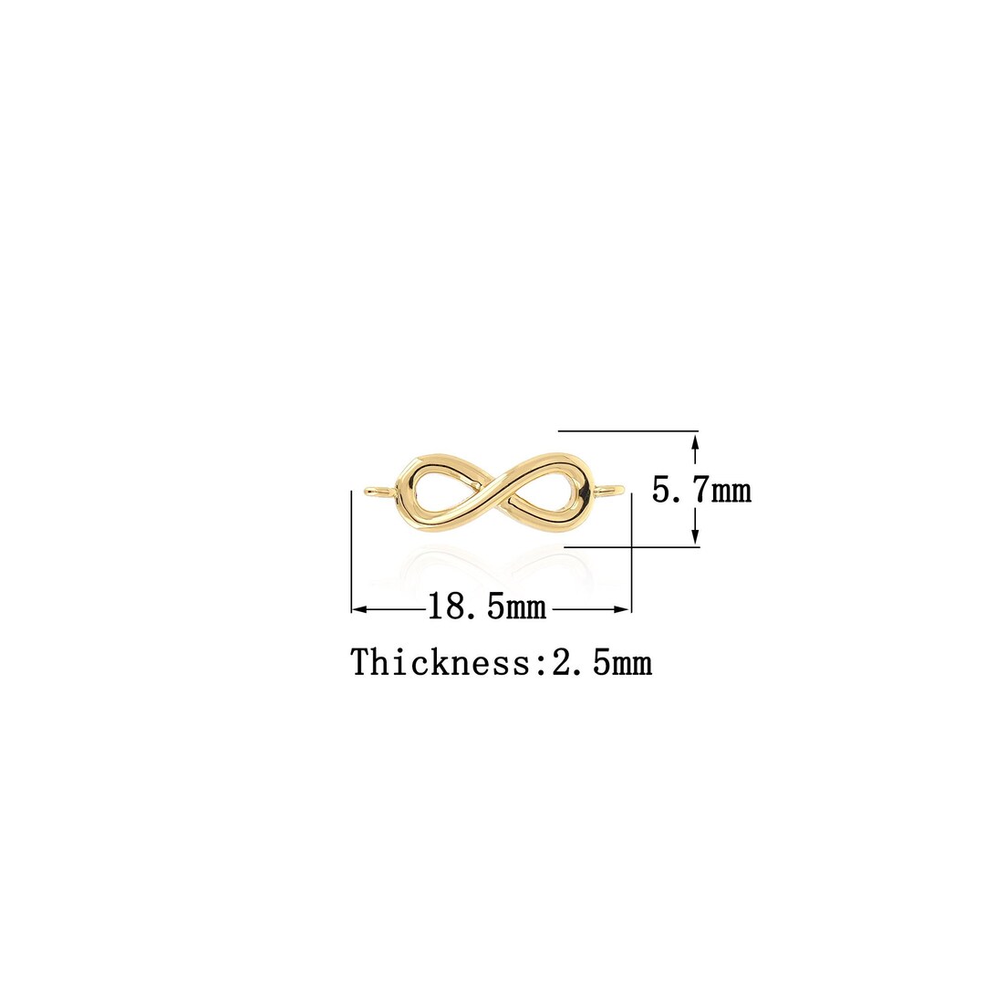18K Gold Filled Figure 8 Connector,gold Dainty Figure 8 Connector ...