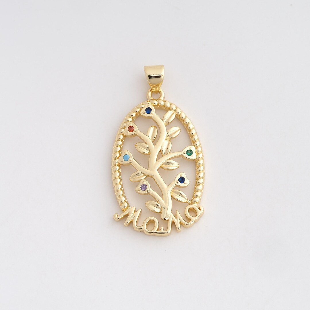 18K Gold Filled Tree of Life Pendant,oval Charms,tree Charm Bracelet ...