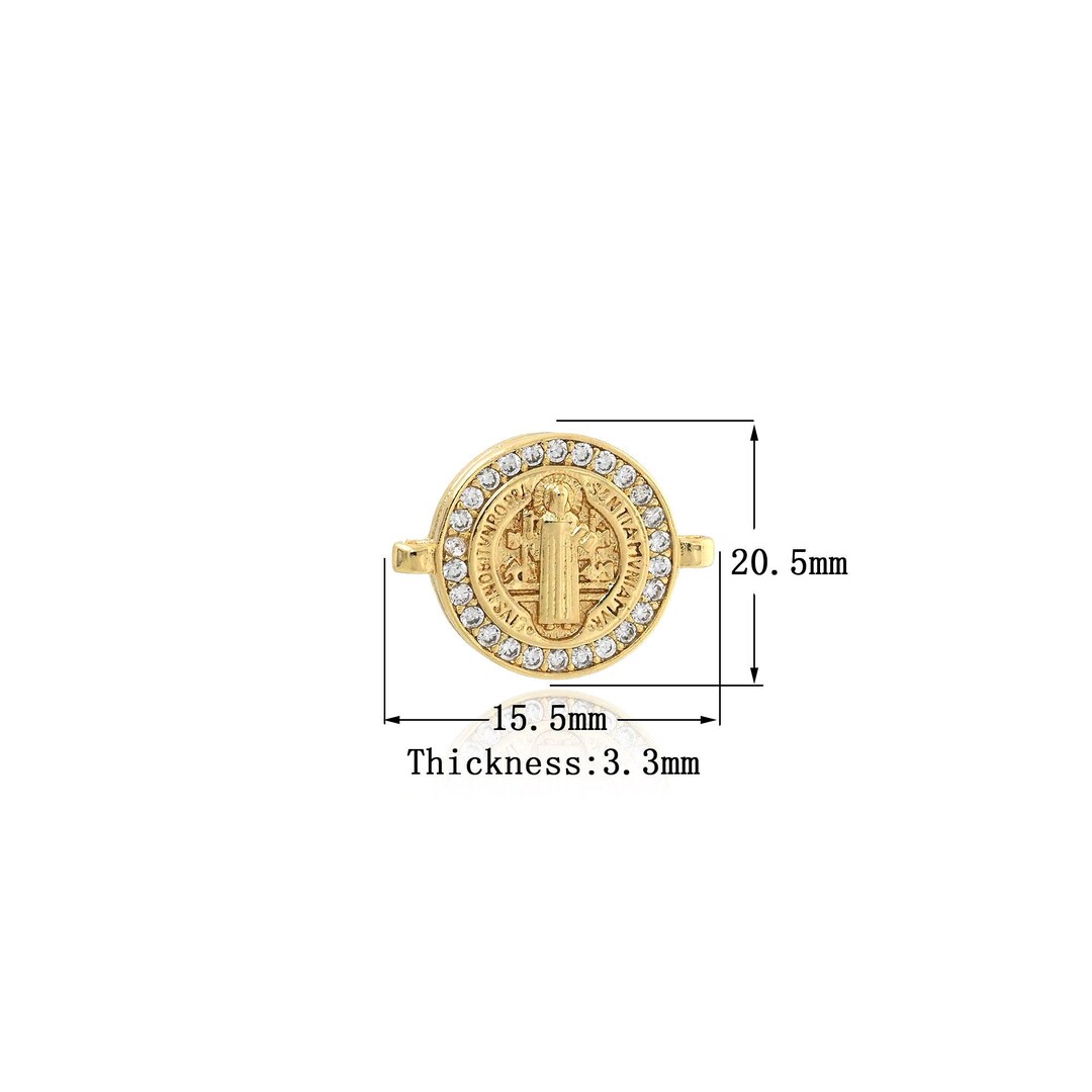 Christian Connector,18k Gold Filled Jesus Connector,micropave CZ ...