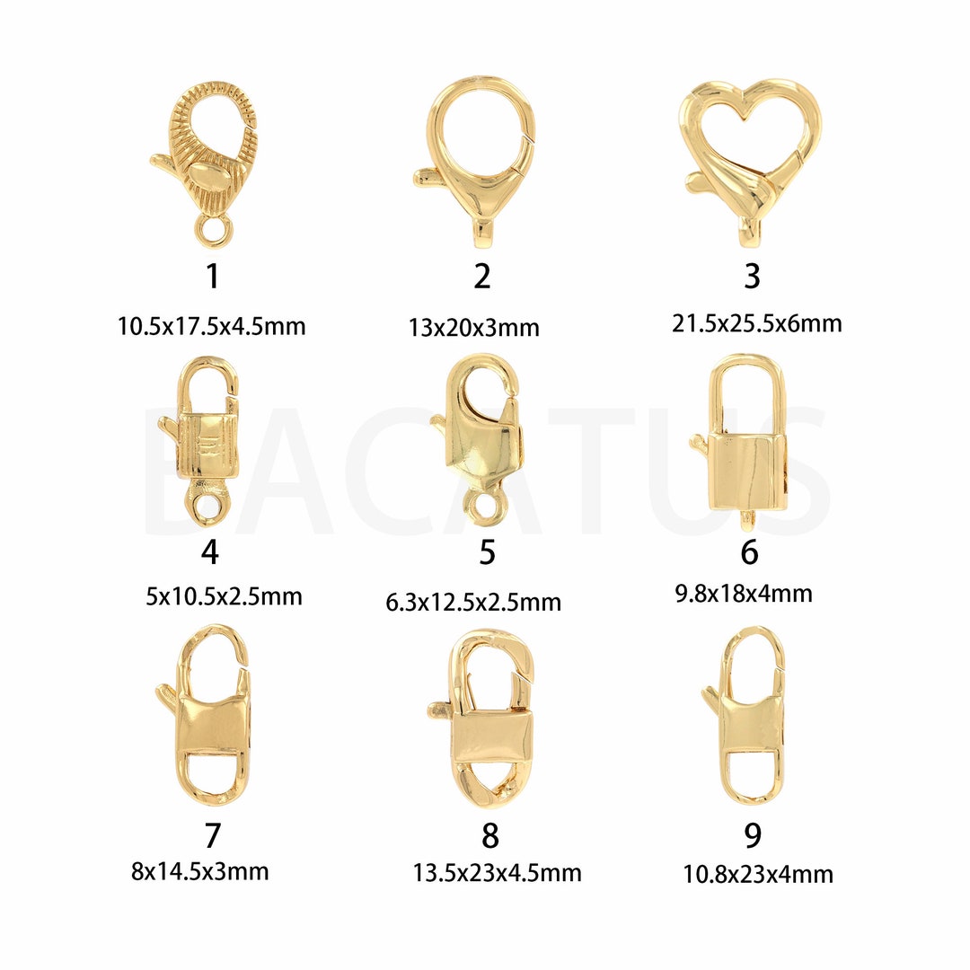 Necklace Clasp,snap Clasp, Oval Clasp, 18K Gold Filled Carabiner ...