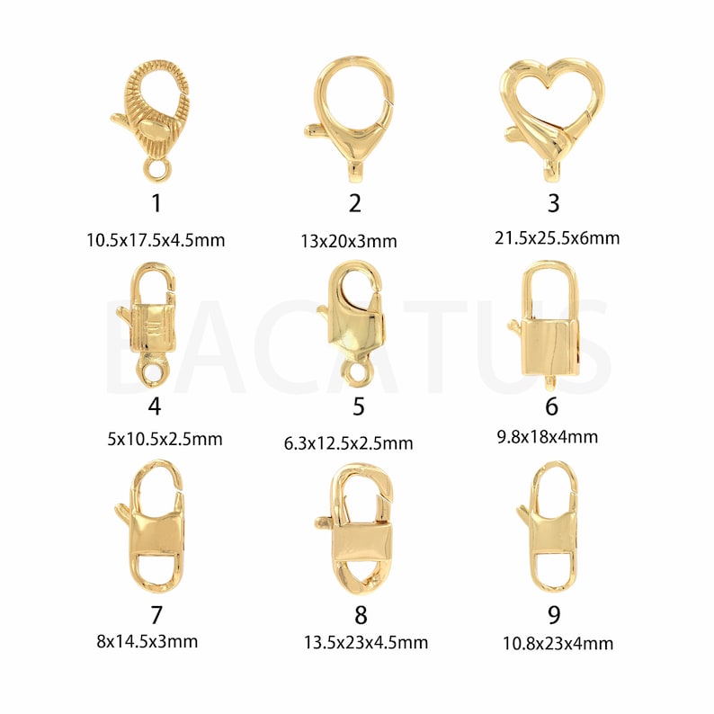 Necklace Clasp,snap Clasp, Oval Clasp, 18K Gold Filled Carabiner ...