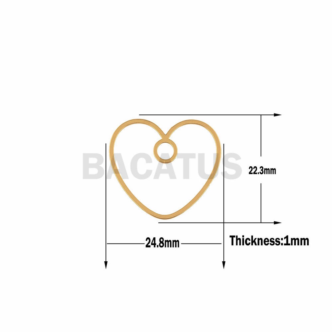 Heart Connector-heart Link-simple Heart Jewelry-heart Shape Discovery ...