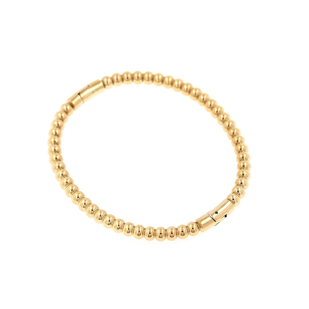 18k Gold Filled Beaded Bangle,gold Dainty Open Bangle,simple Bangle ...