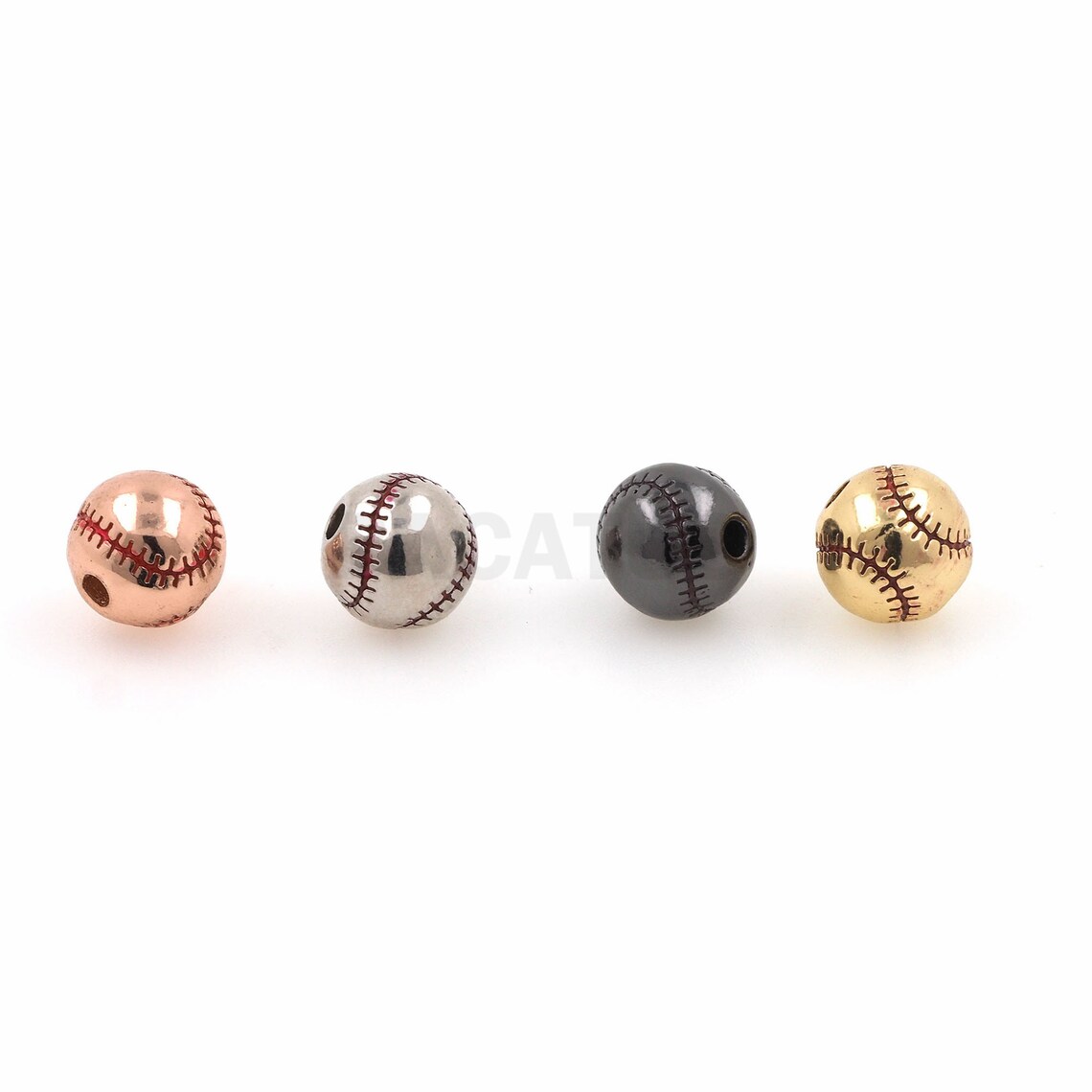 Baseball Spacer Beads Enamel Baseball Sports Charm Baseball - Etsy