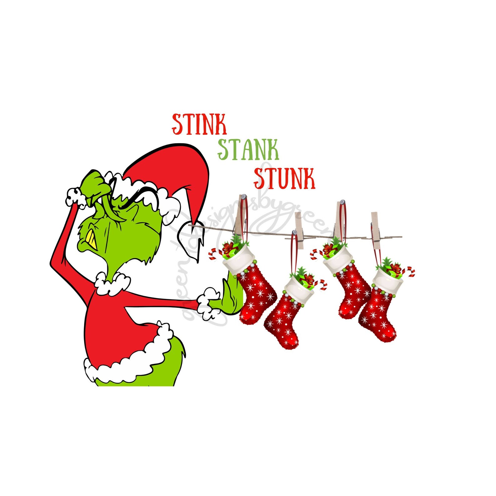 Grinch Christmas PNG Angry Grinch PNG Stocking Clipart | Etsy