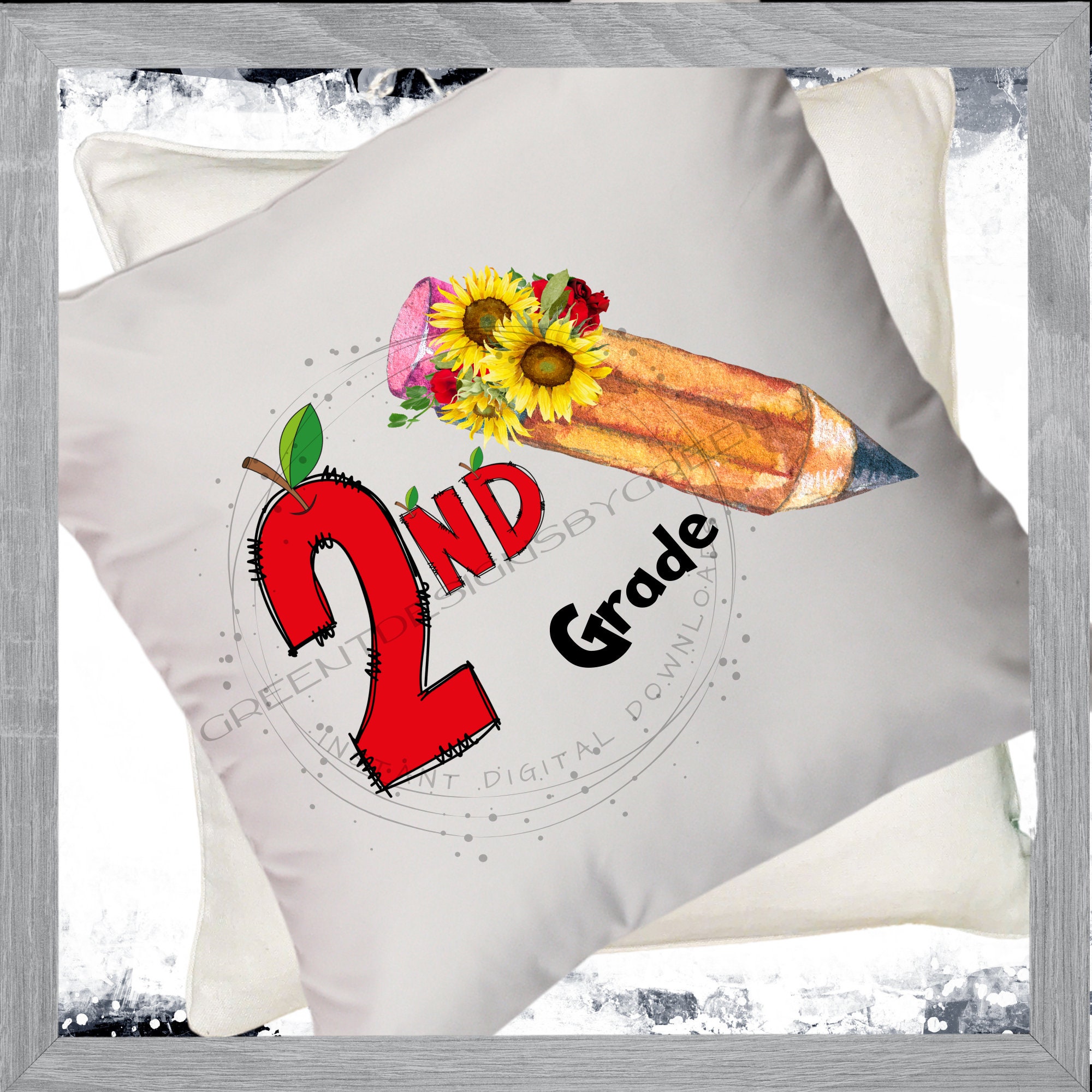 Back to School PNG 2nd Grade PNG School Pencil Sublimation - Etsy