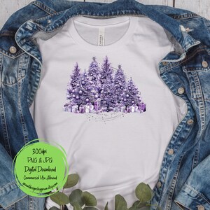 Holiday Purple Christmas Tree PNG for Sublimation - Lavender Christmas ...
