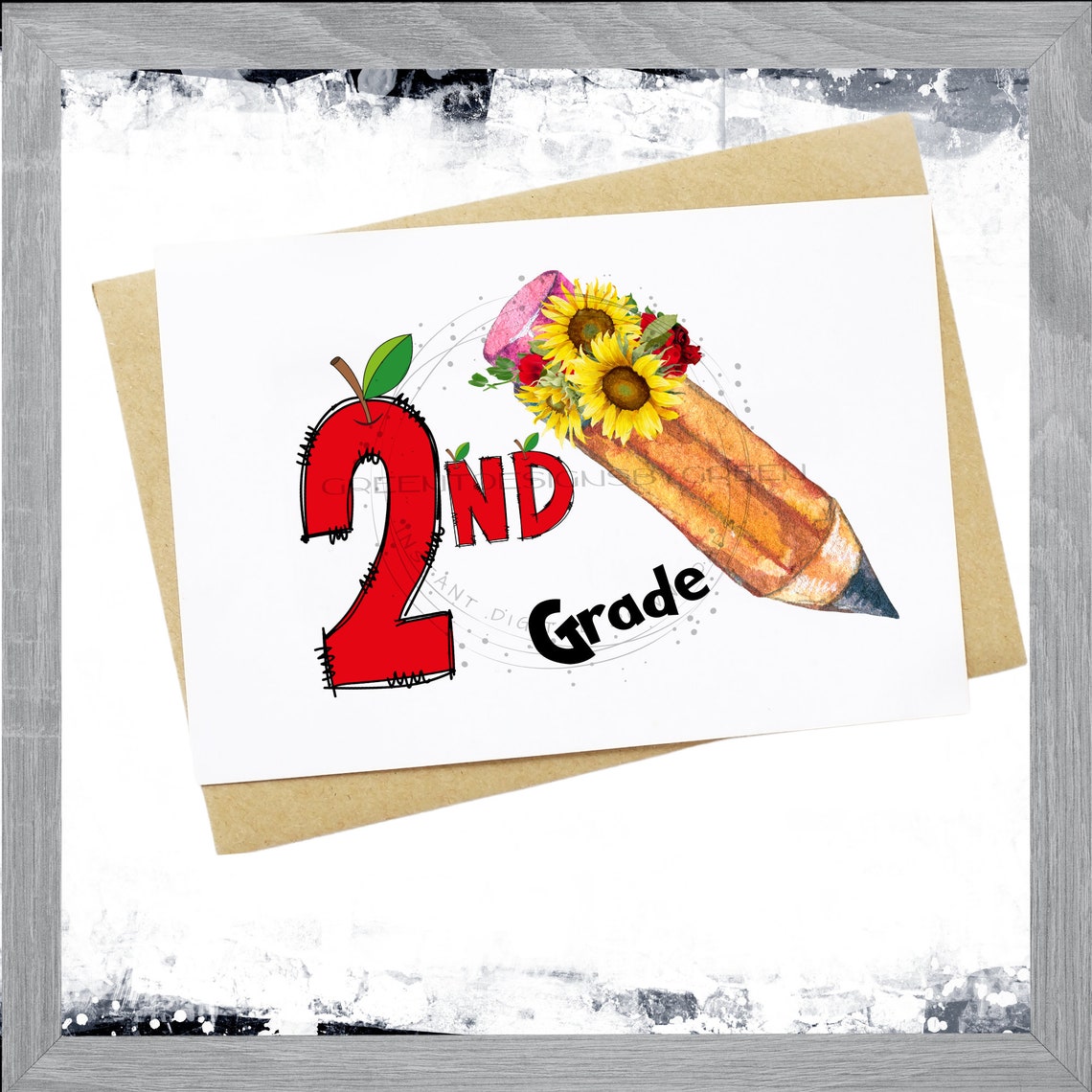 Back to School PNG 2nd Grade PNG School Pencil Sublimation - Etsy