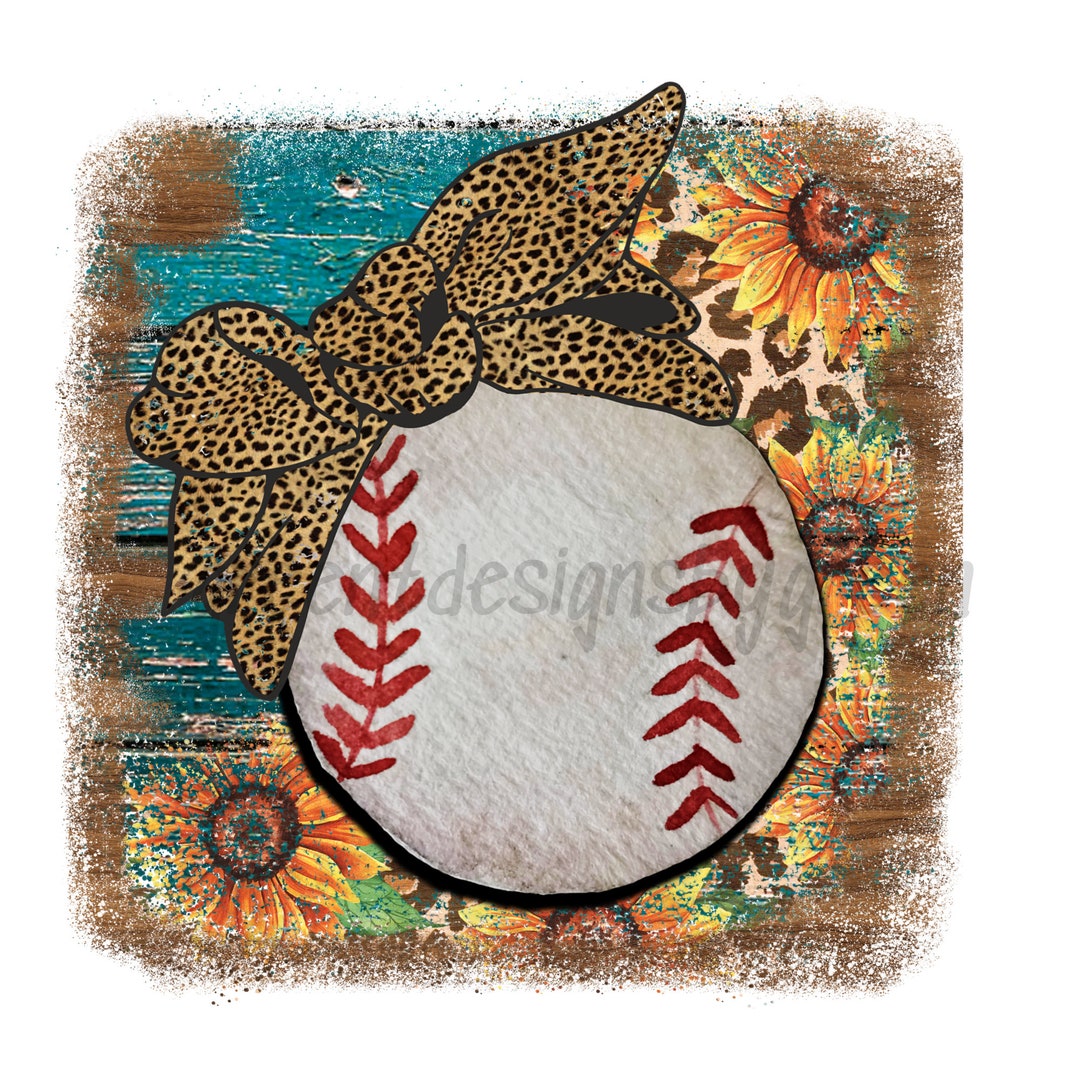 Baseball Distressed Background Png, Vintage Floral Png, Leopard ...
