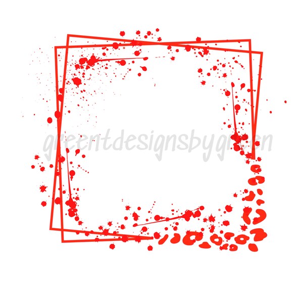 Paint Splatter Border - Etsy