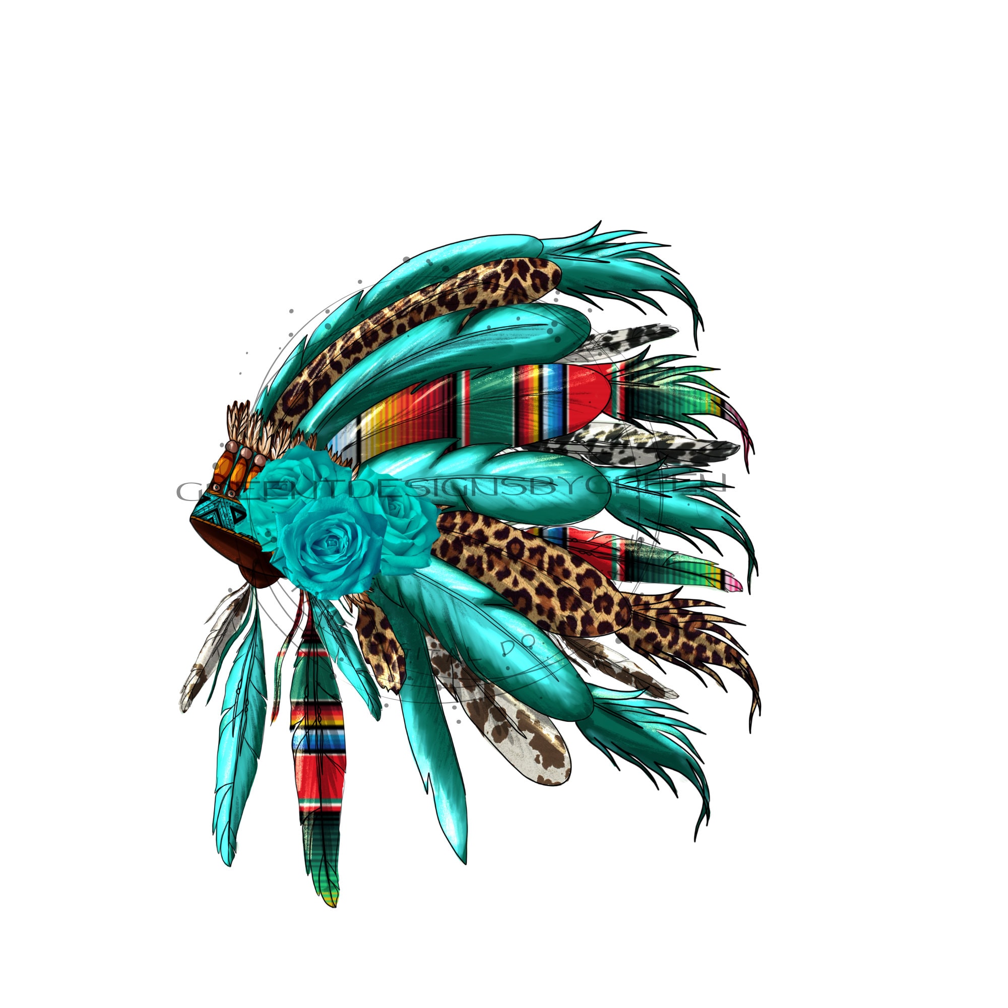 Colorful Indian Feathers