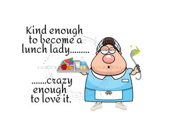 Crazy Lunch Lady Png - Etsy