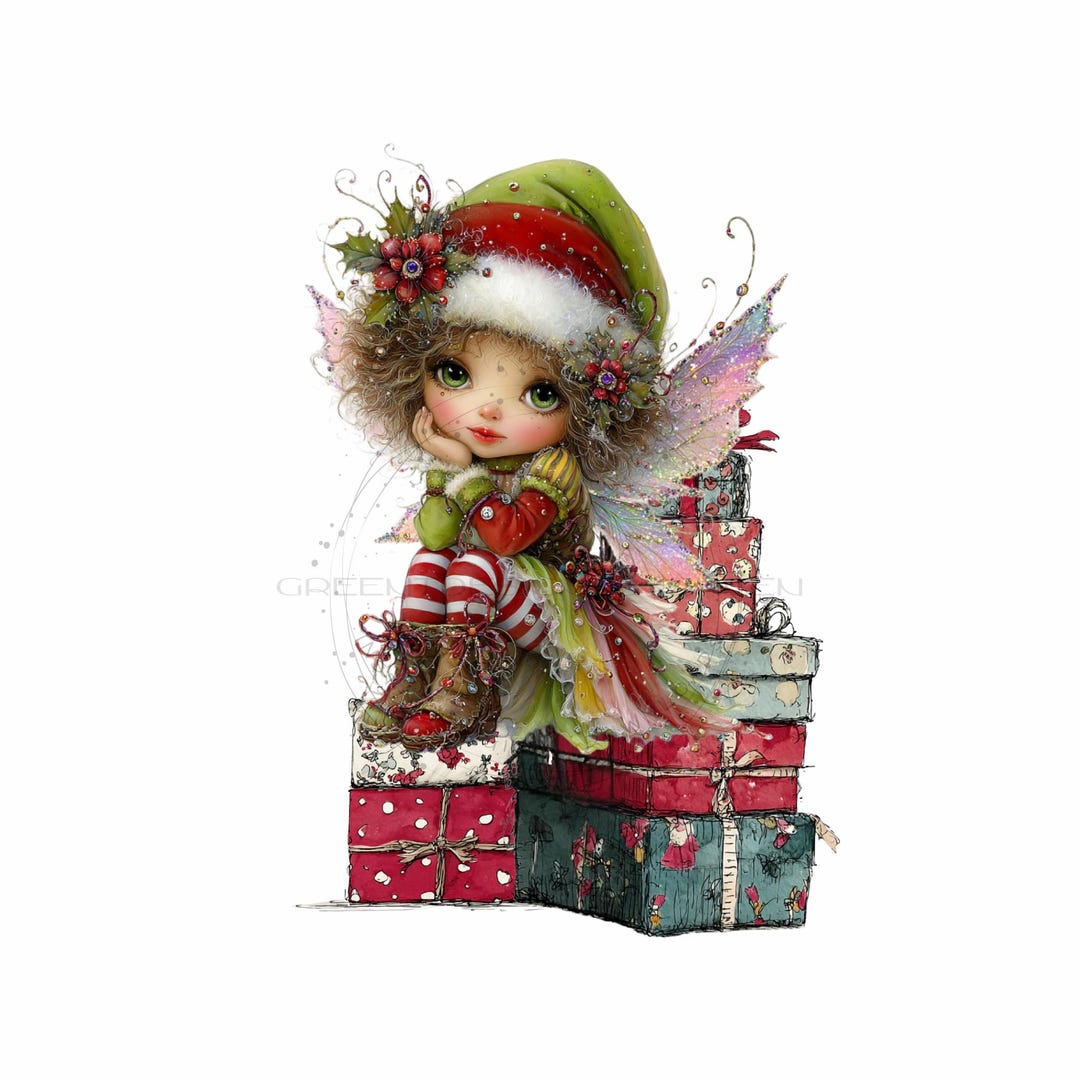 Holiday Christmas Fairy a Top Christmas Gifts and With Santa and Wings ...