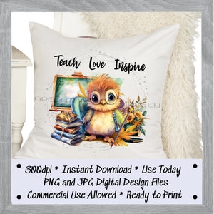 Back to School PNG Adorable Owl Clipart School Books, Pencils ...