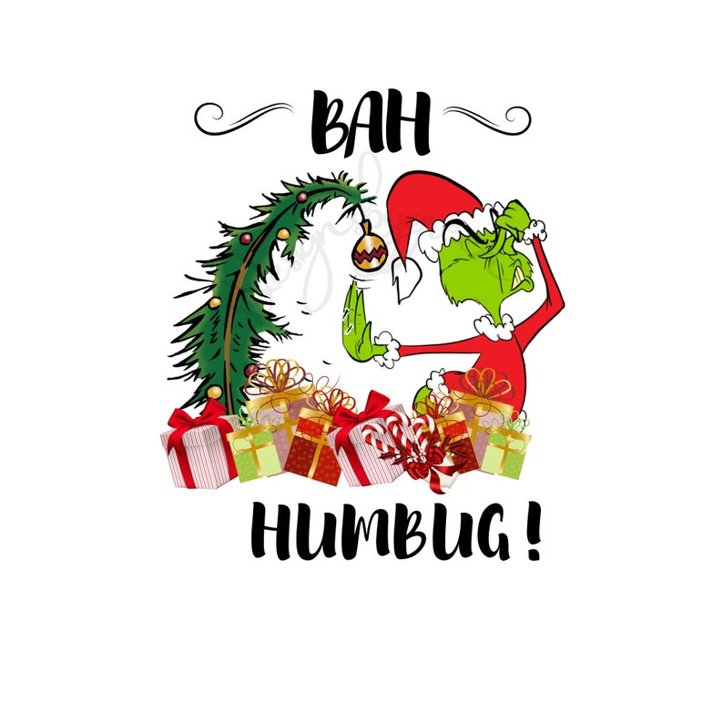 Grinch Christmas PNG Grinch Quote bah Humbug | Etsy