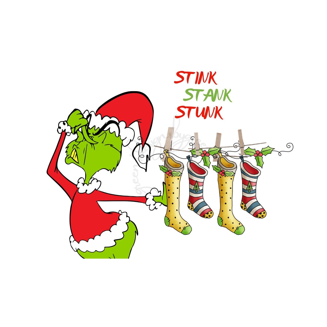 Grinch Christmas PNG Angry Grinch PNG Stocking Clipart | Etsy