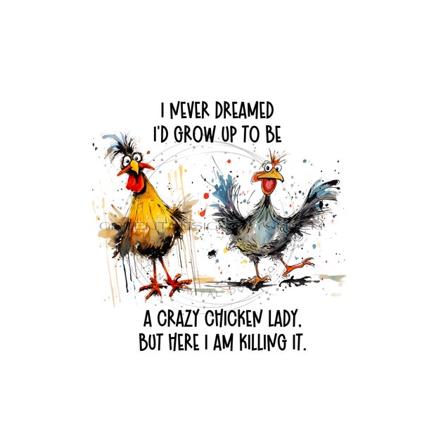 Crazy Chicken Lady - Etsy