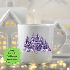 Holiday Purple Christmas Tree PNG for Sublimation - Lavender Christmas ...