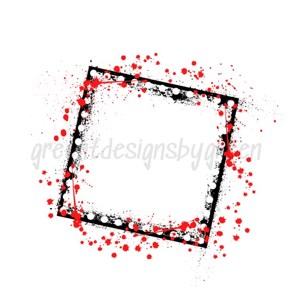 Red Splatter Border - Etsy