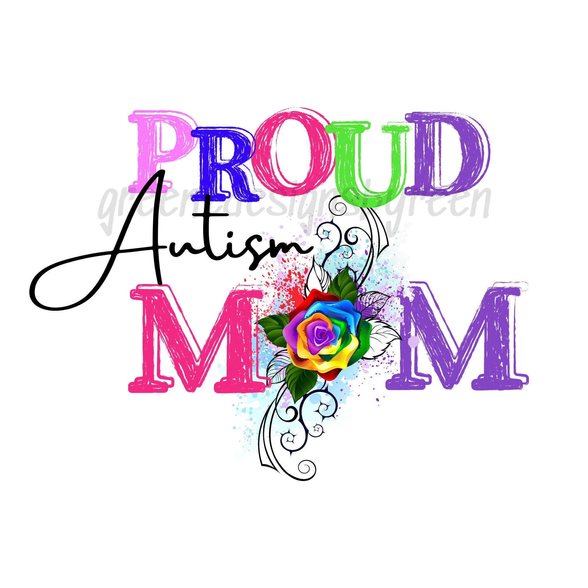 Proud Mom Autism PNG Autism PNG Autism Awareness Autism | Etsy