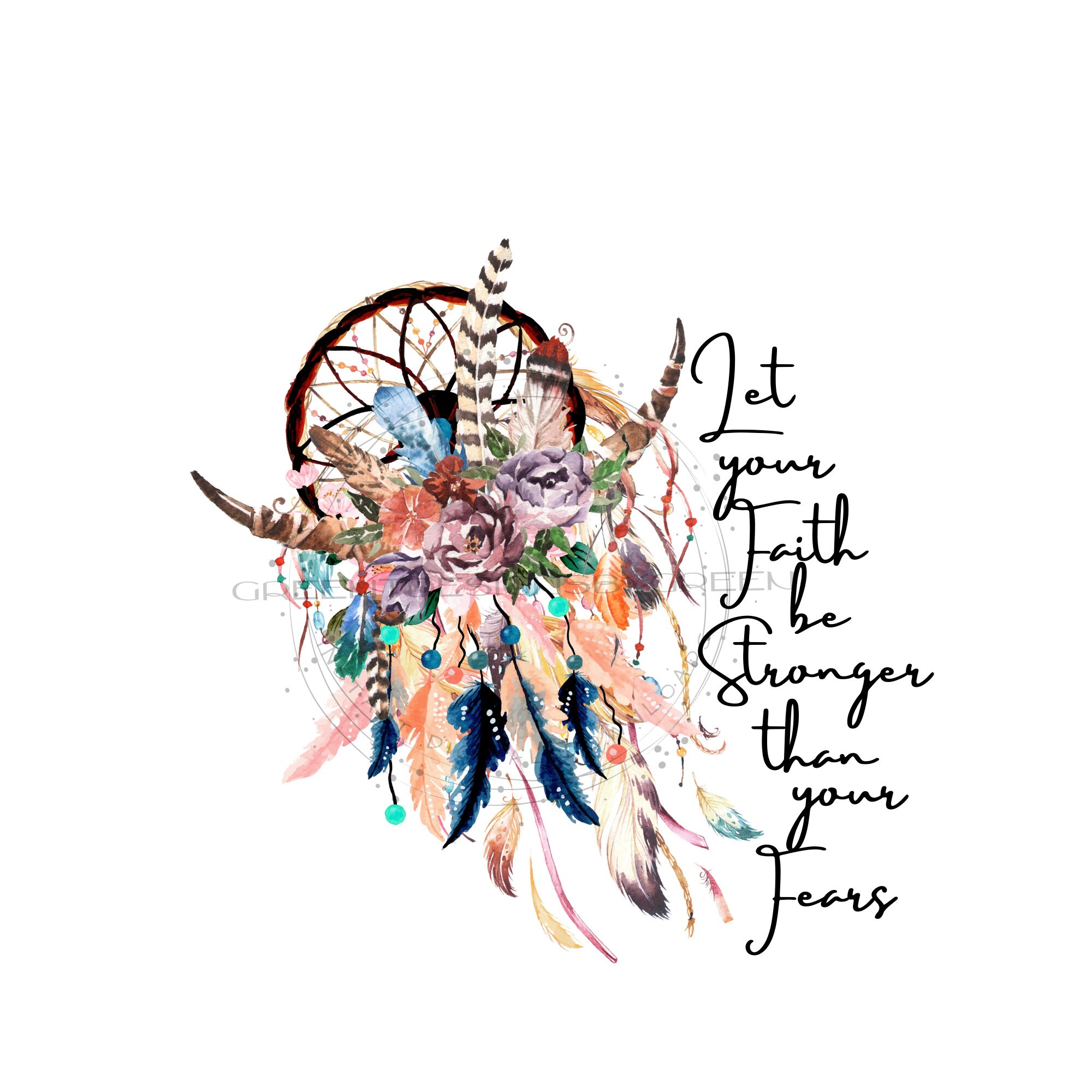 Dream Catcher With Quote Drawing