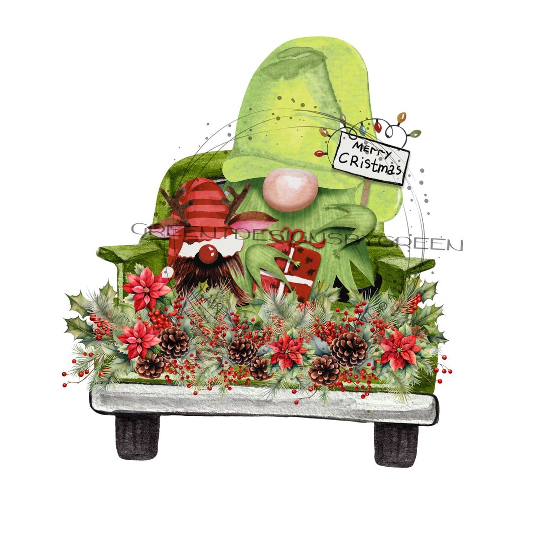 Holiday Gnomes Png for Sublimation- Christmas Elf - Vintage Truck ...