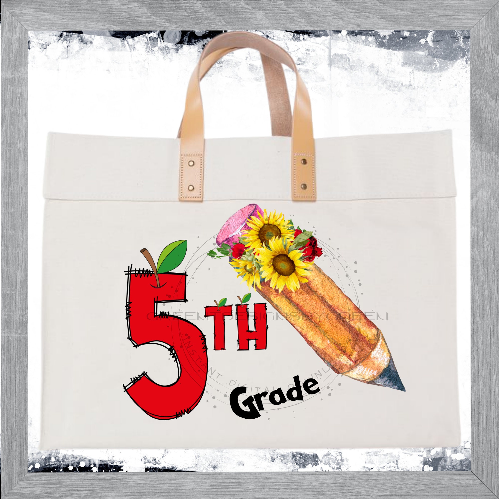 Back to School PNG 5th Grade PNG School Pencil Sublimation - Etsy
