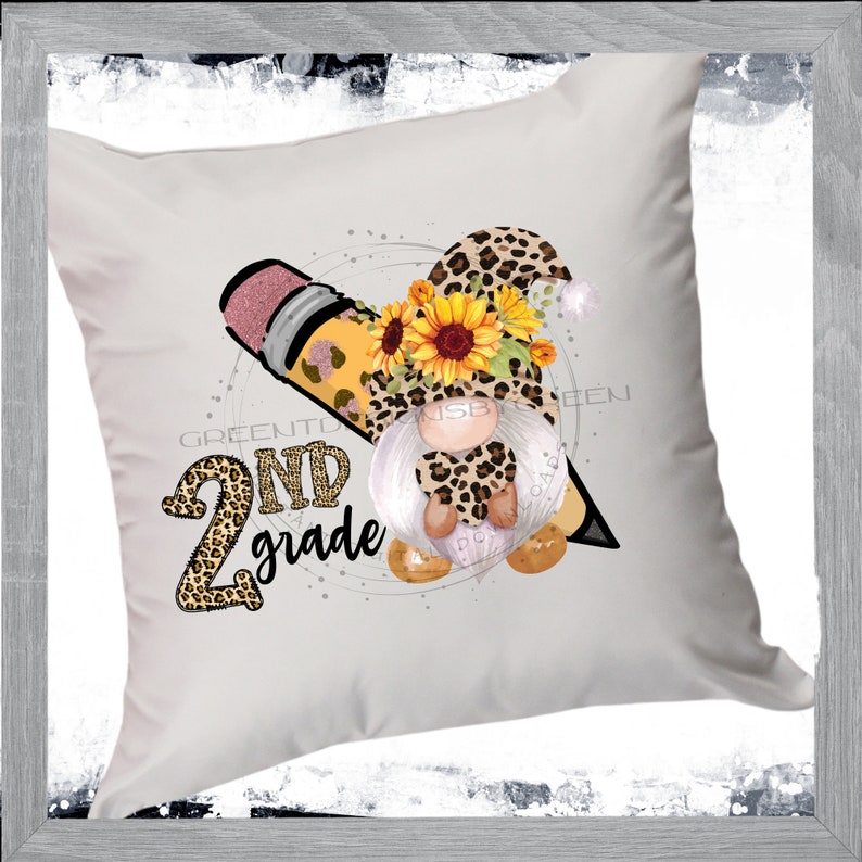 Back to School PNG 2nd Grade School PNG Leopard Print Gnome - Etsy