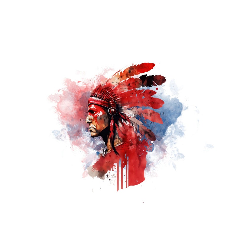 Native American Headdress PNG Red Feather Headpiece Feather - Etsy