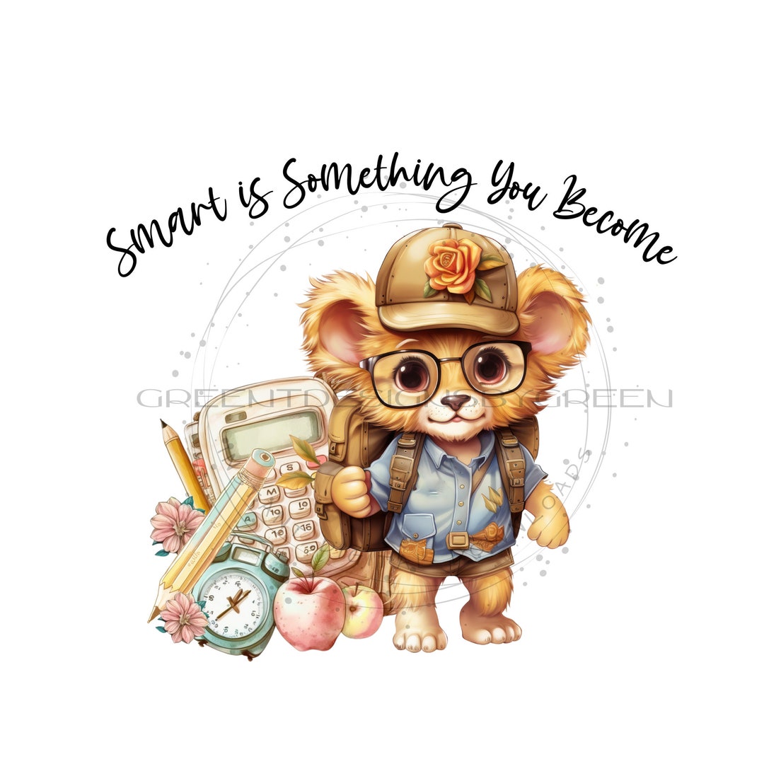 Back to School PNG adorable Student Bear-fun School - Etsy