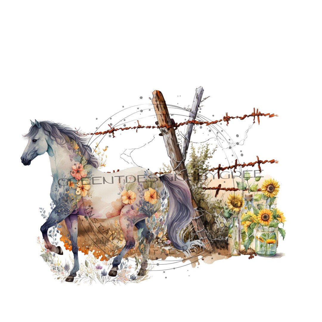 Western Horse PNG, Farm Ranch PNG for Sublimation, Horse PNG, Western ...