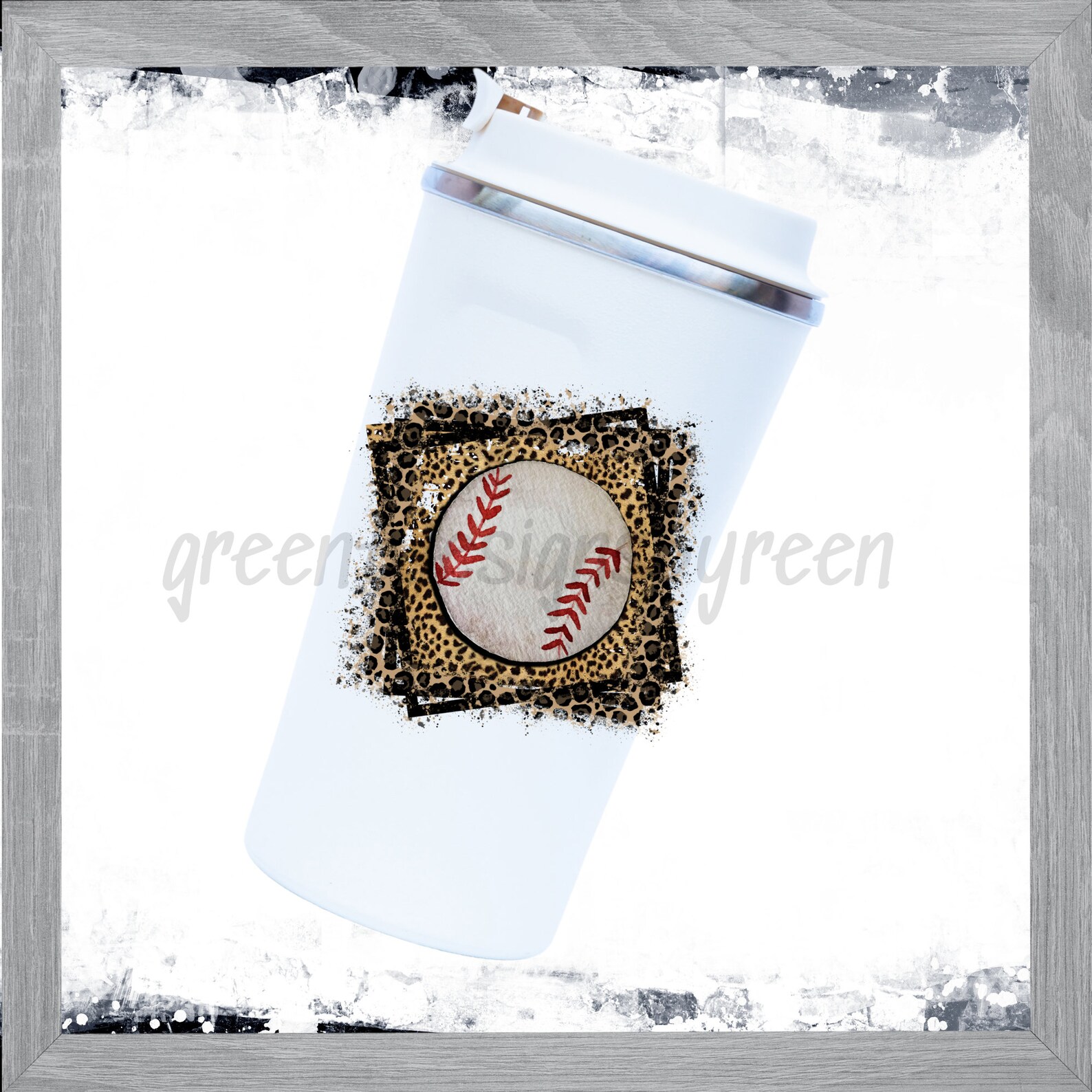 Baseball Distressed Background Png Leopard Baseball - Etsy